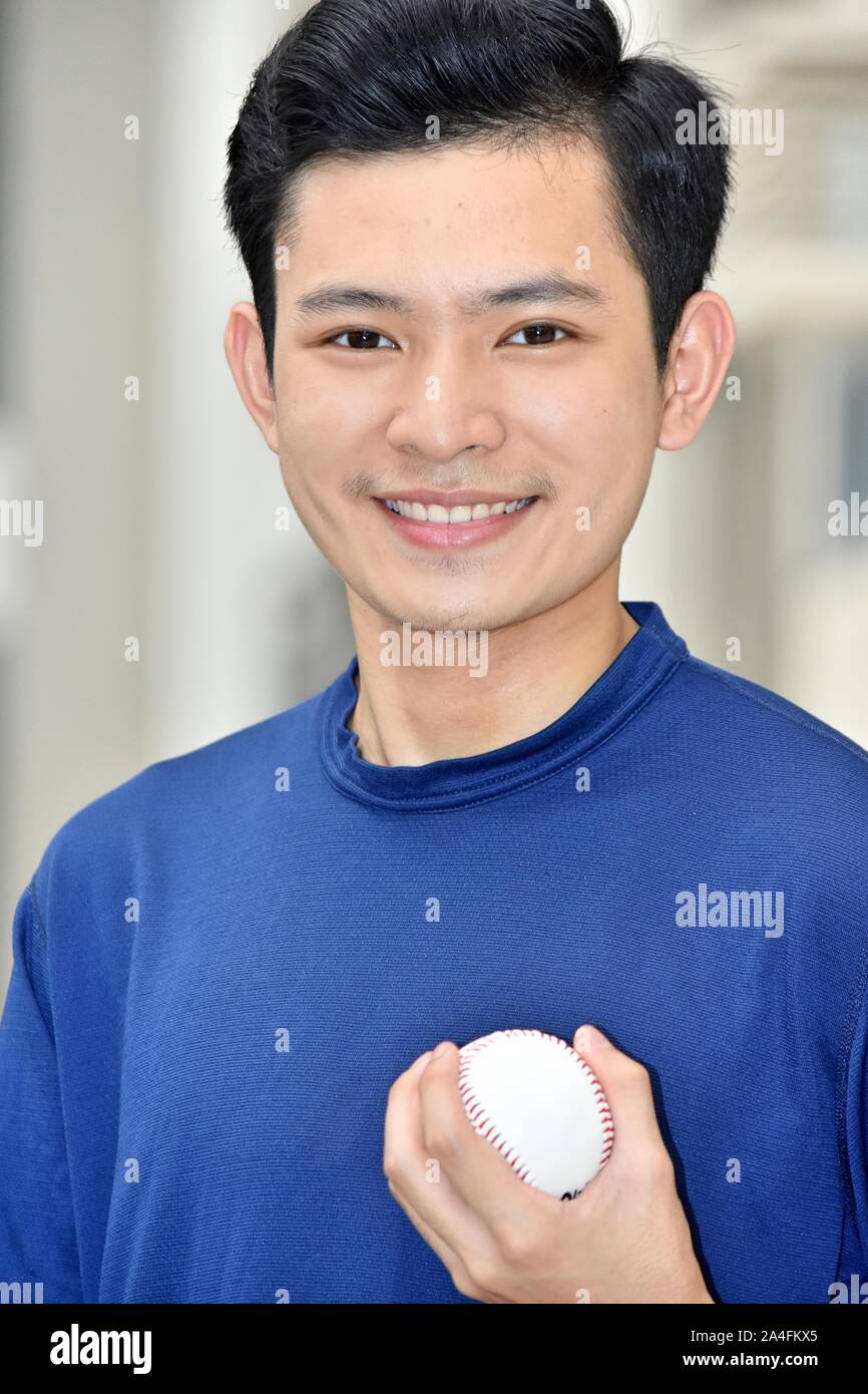 Filipino Male Baseball Player Smiling Stock Photo - Alamy