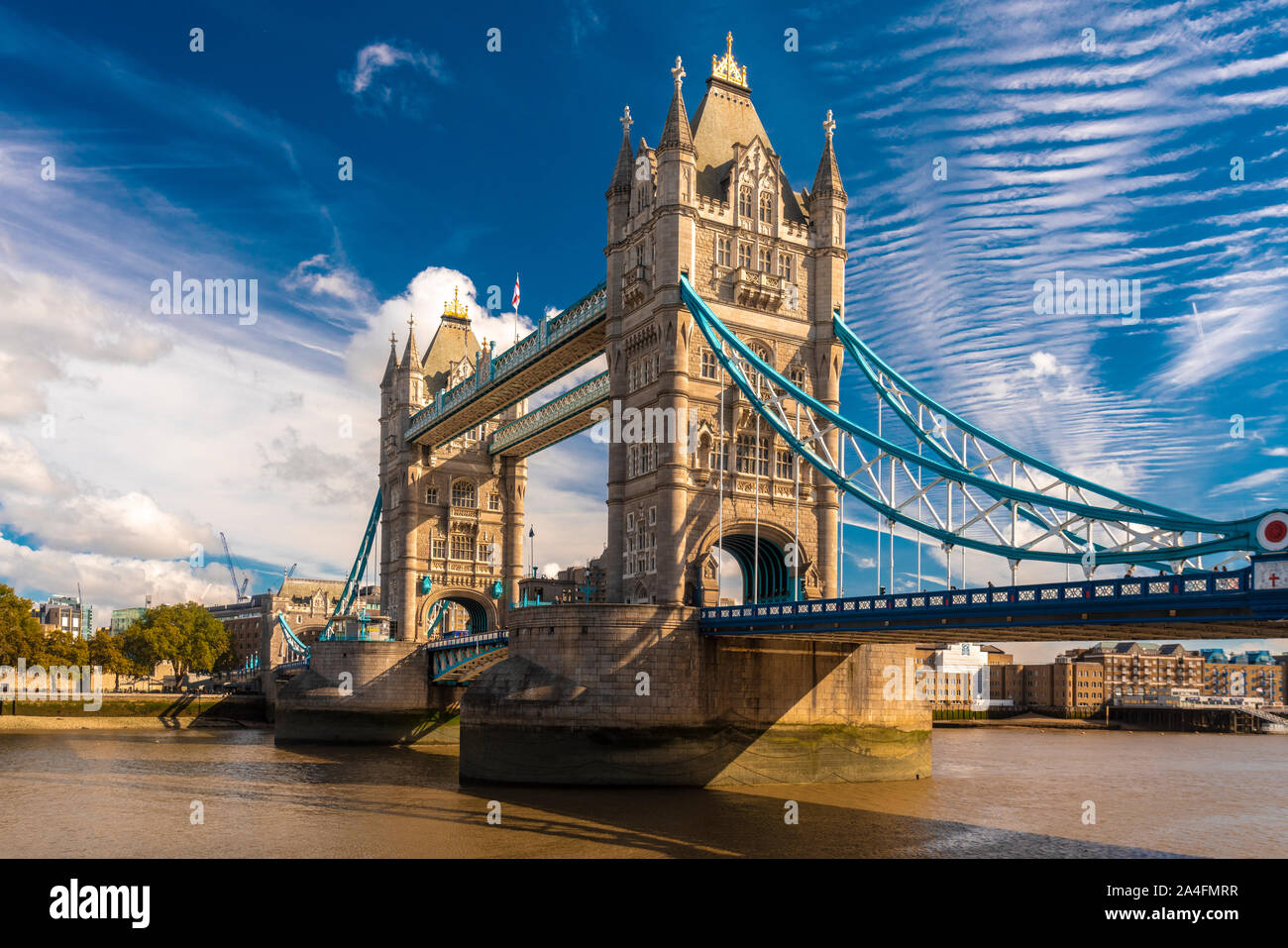 The tower Bridge in a sunny day in London Stock Photo - Alamy