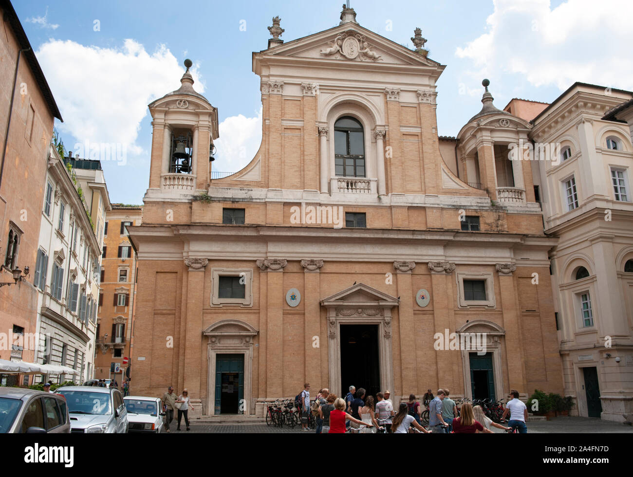 Italy, Rome, Piazza Capranica, church of Santa Maria in Aquiro Stock ...