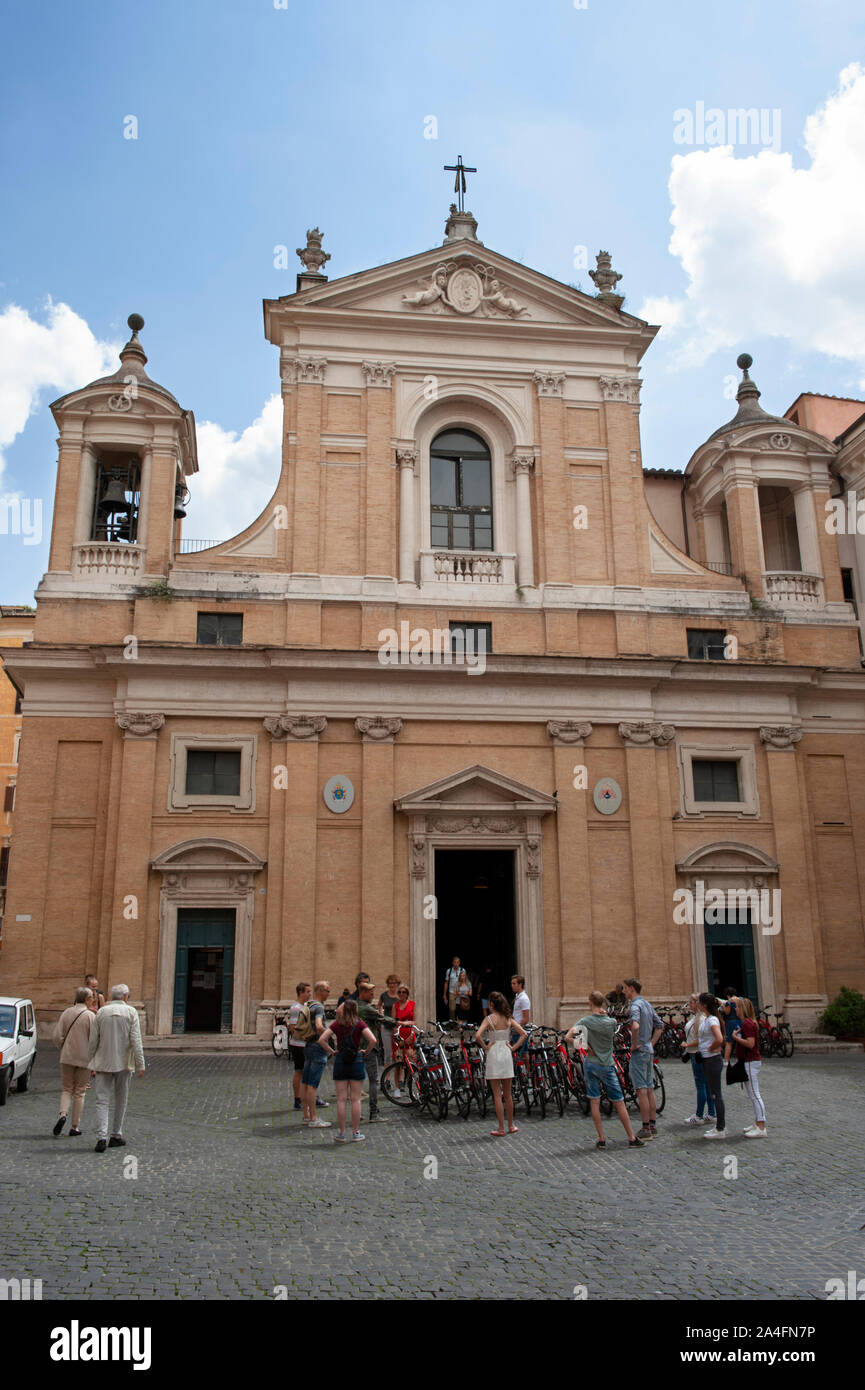 Italy, Rome, Piazza Capranica, church of Santa Maria in Aquiro Stock ...