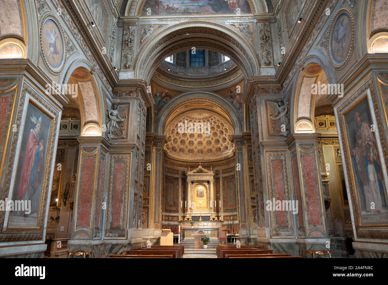 Italy, Rome, Piazza Capranica, church of Santa Maria in Aquiro Stock ...