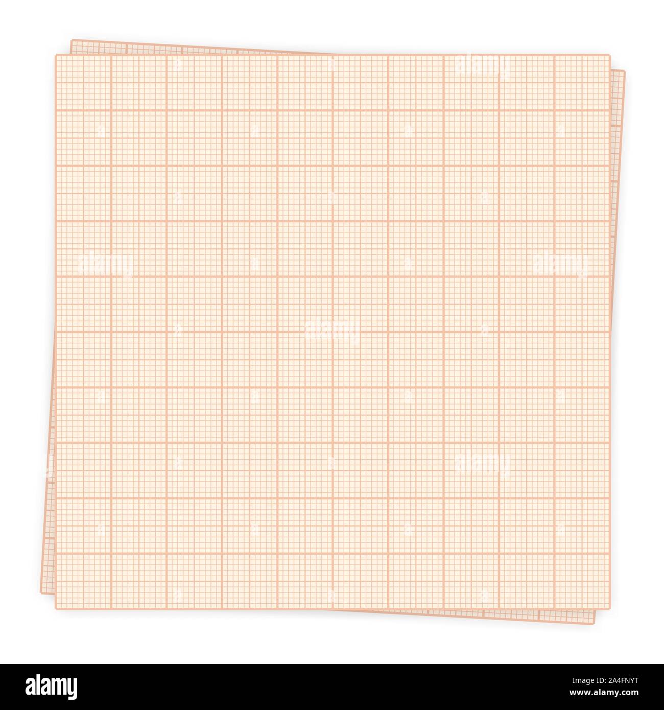 Graph paper sheet isolated on white background, vector illustration ...