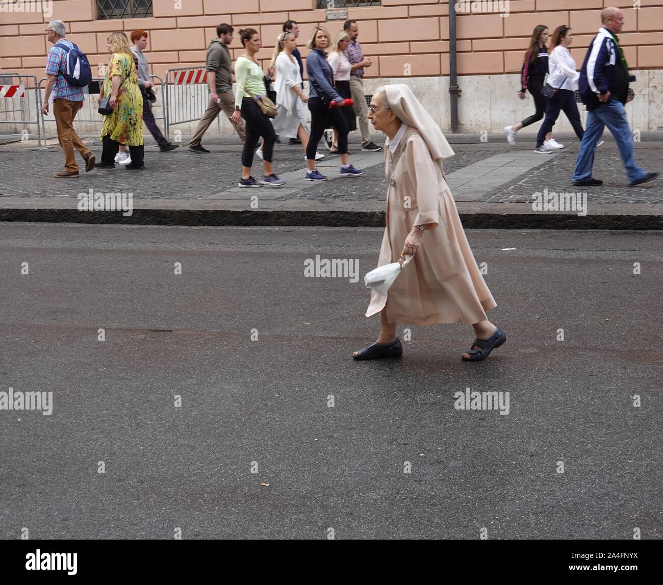 Nun walks hi-res stock photography and images - Alamy