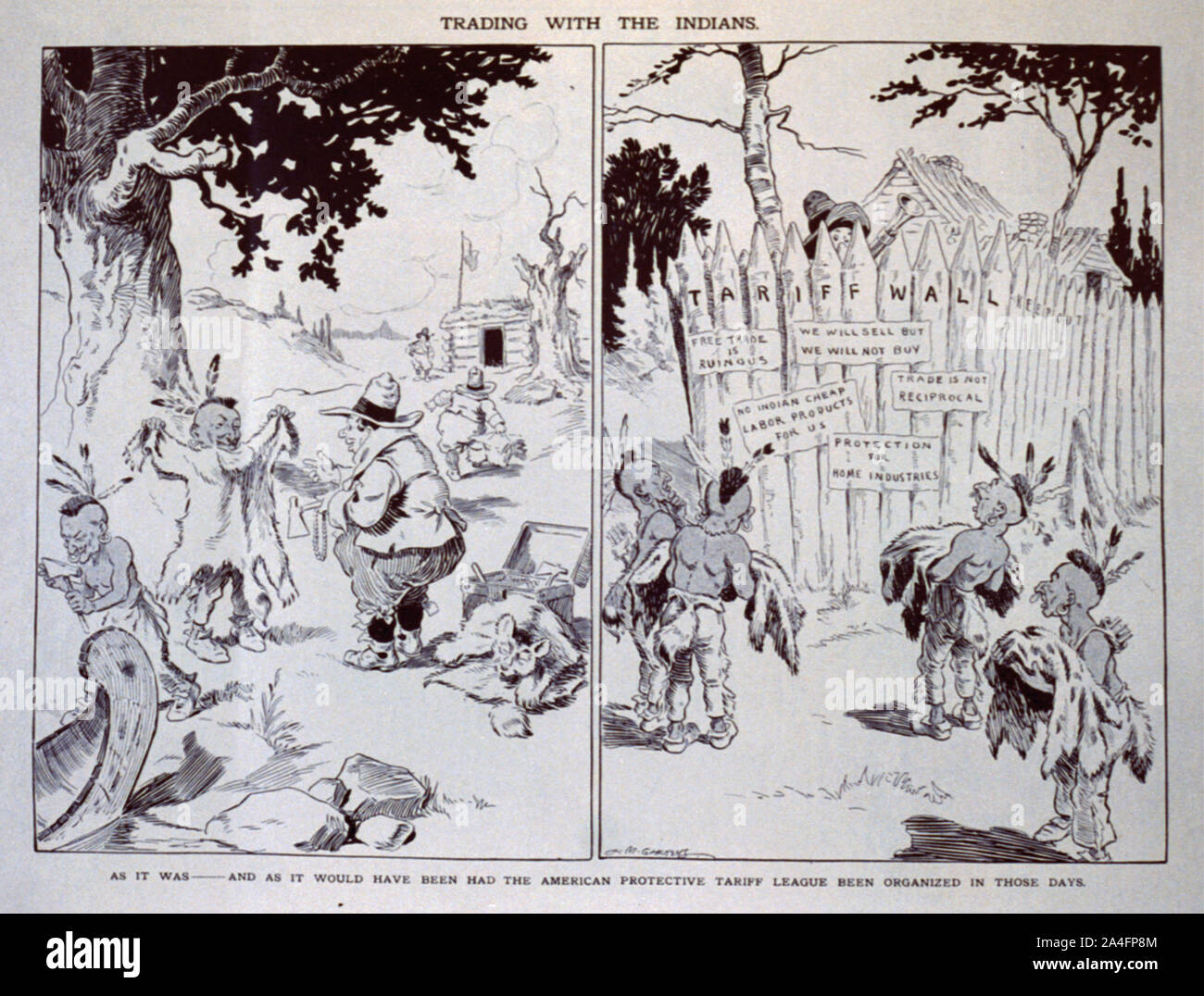 Trading with indians hi-res stock photography and images - Alamy