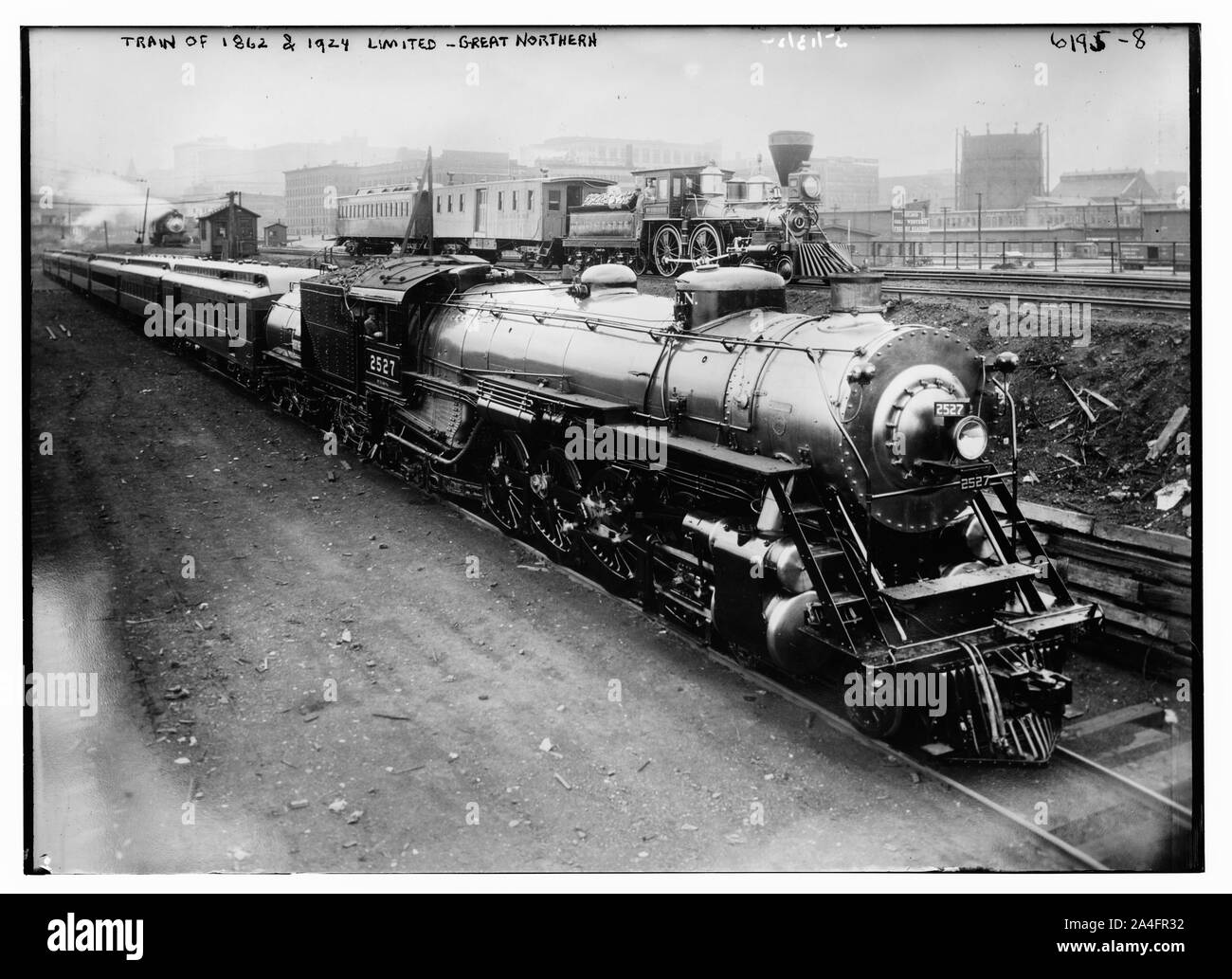 Train of 1862 & 1924 Limited -- Great Northern Stock Photo - Alamy
