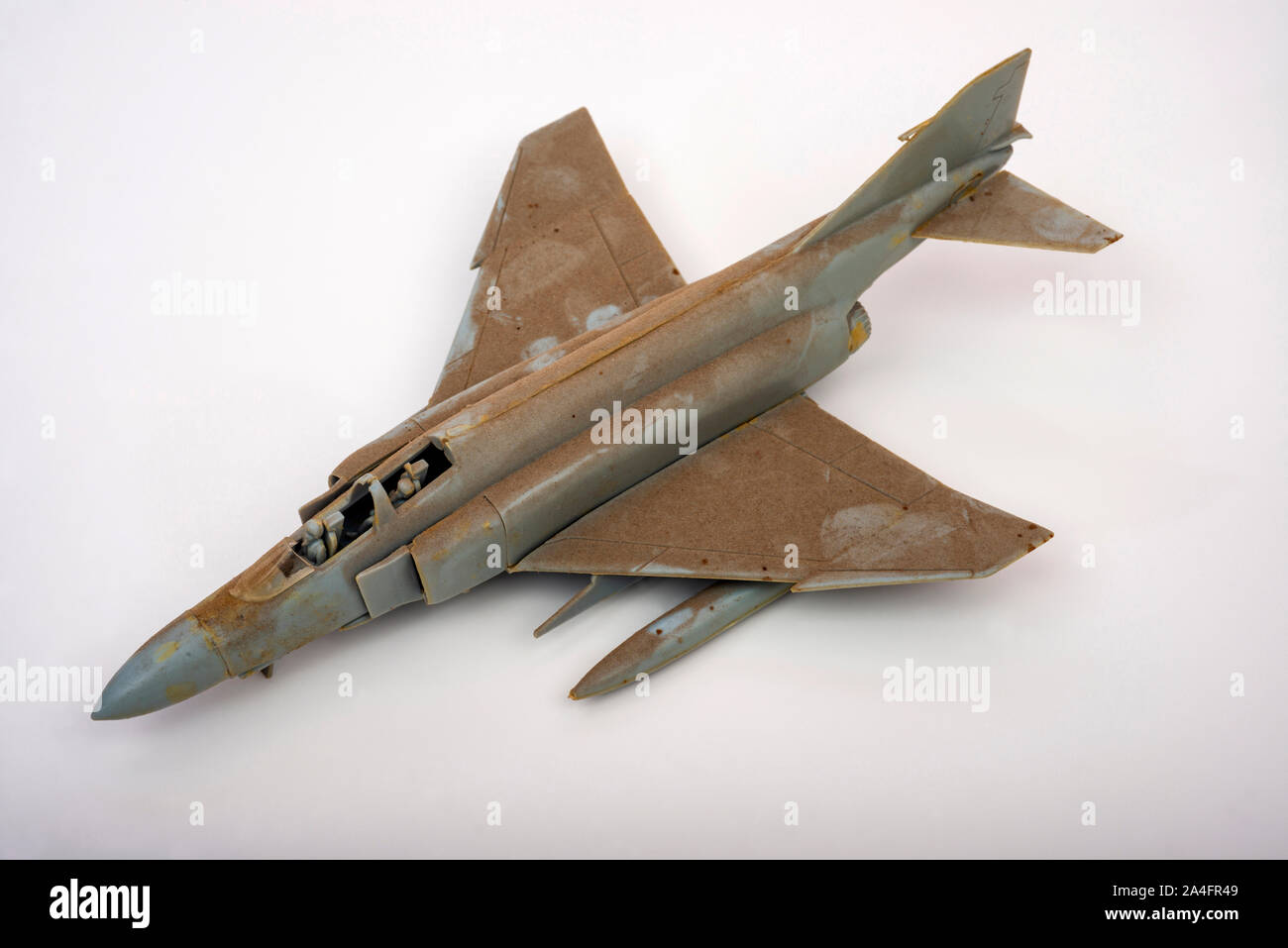 Airfix F4 phantom after being in the loft for 40-years Stock Photo - Alamy