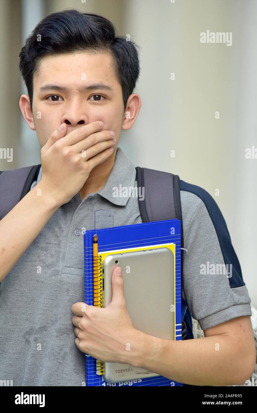 College Boy Student And Silence Stock Photo - Alamy