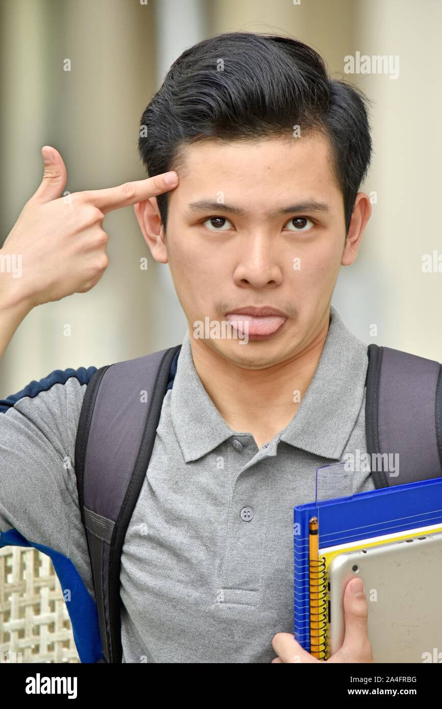 Crazy Boy Student Stock Photo - Alamy