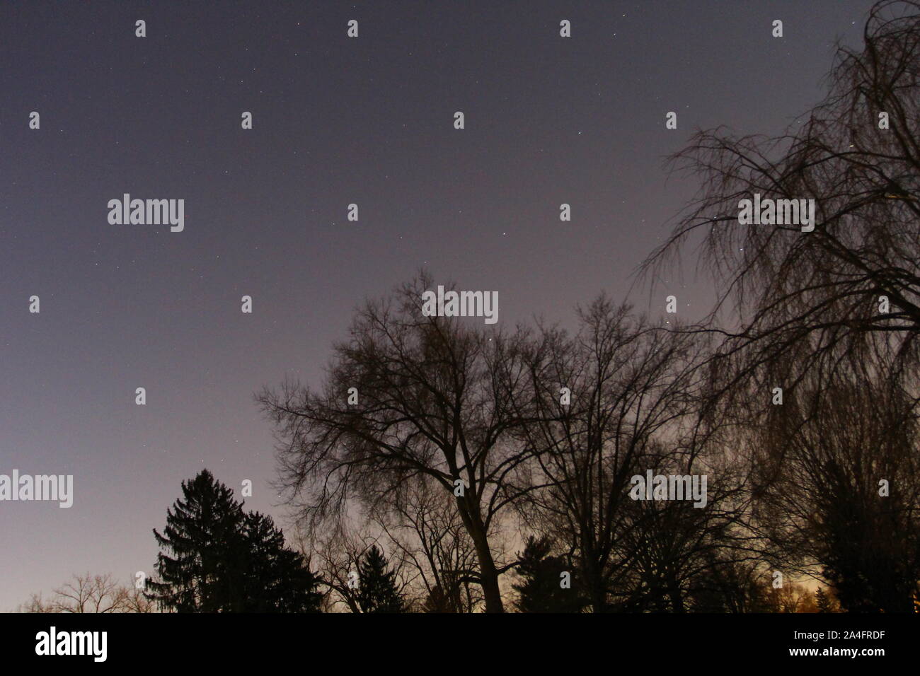Winter Early Evening Stock Photo - Alamy