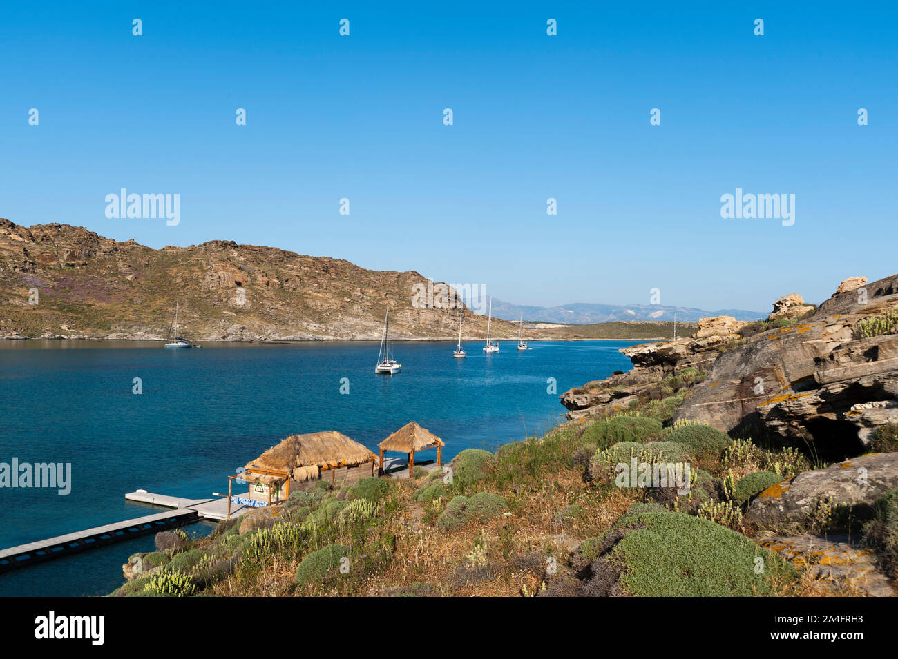 Ai Yiannis bay, Paros island, Southern Aegean sea, Greece Stock Photo ...