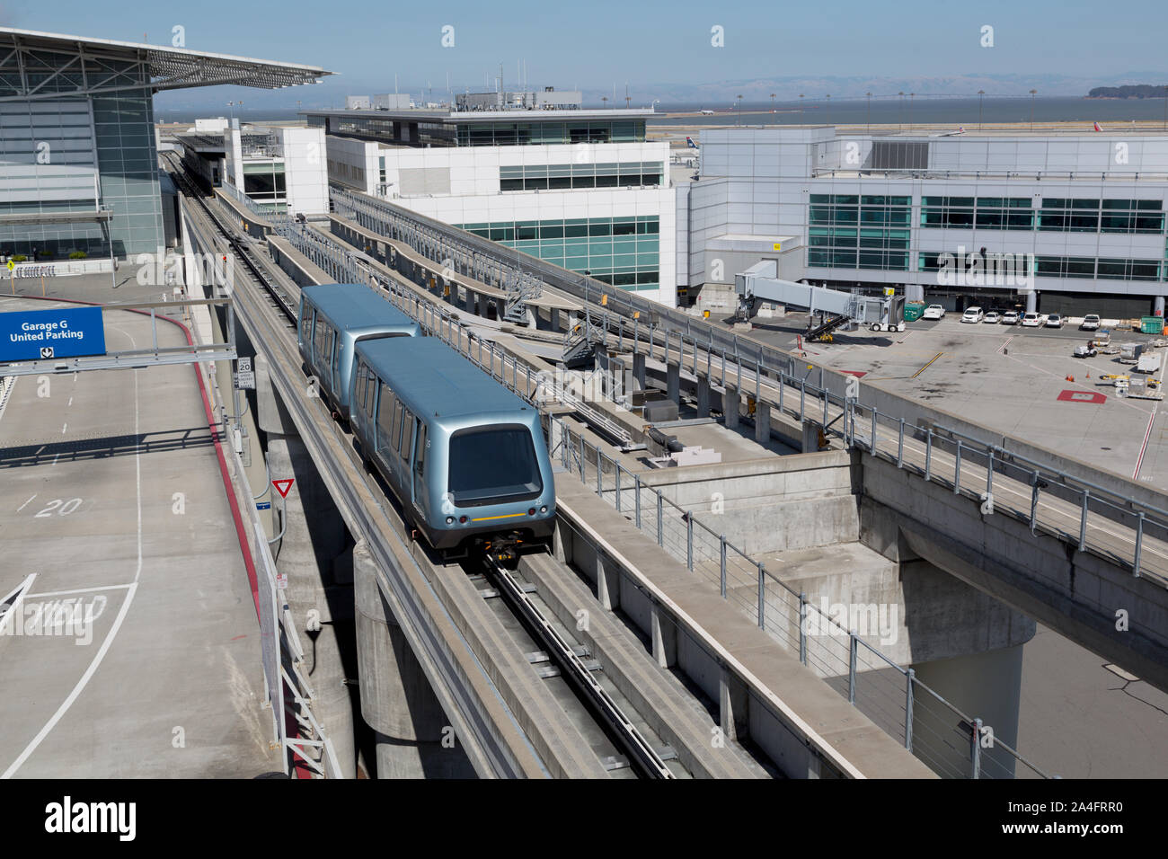 Tram at the San Francisco International Airport in California Stock ...