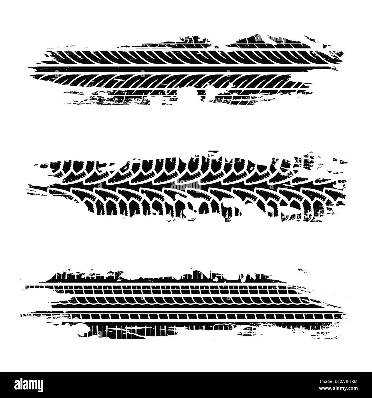Grunge Tire Tread Vector