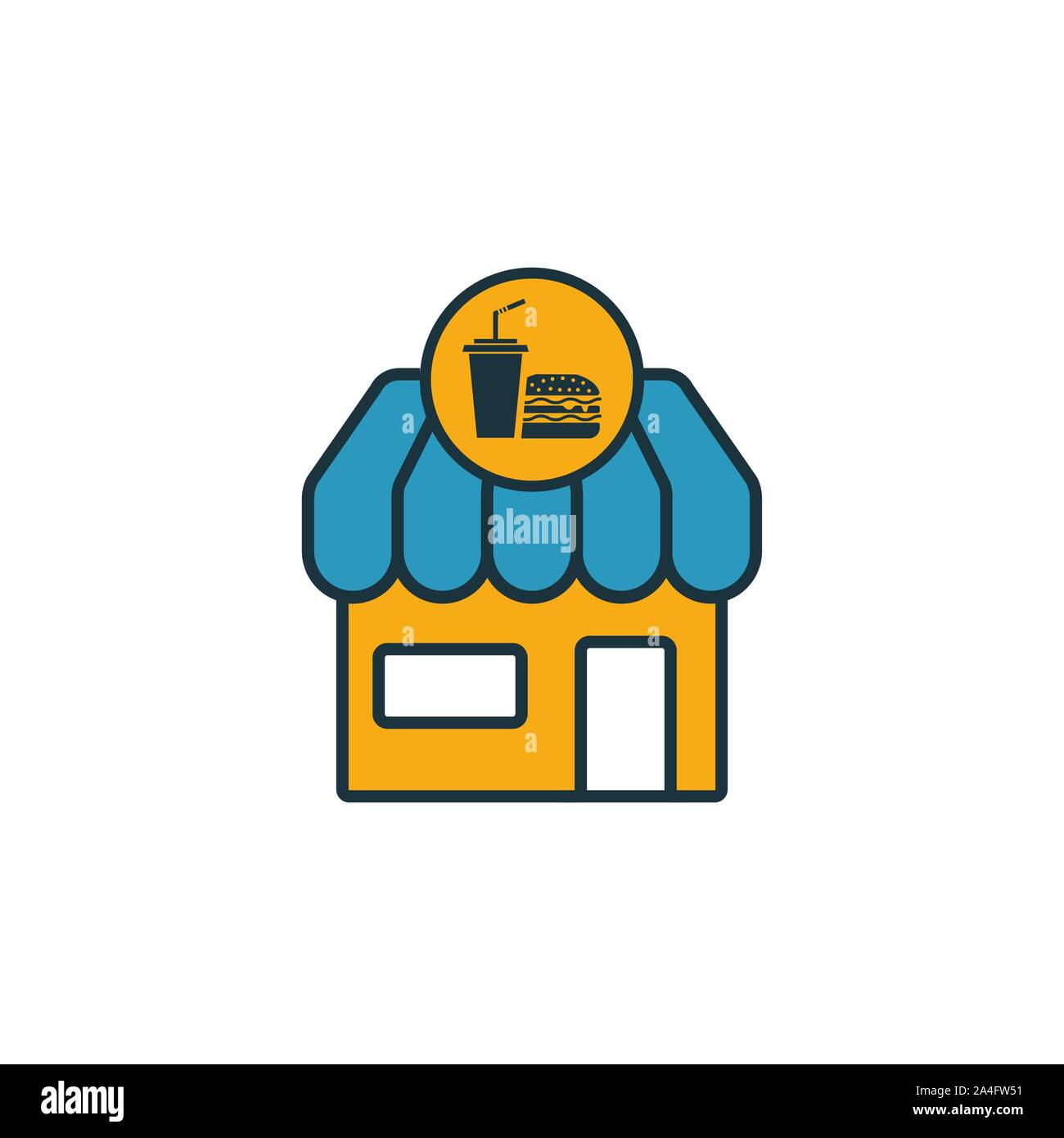 Food Court outline icon. Thin style design from city elements icons ...