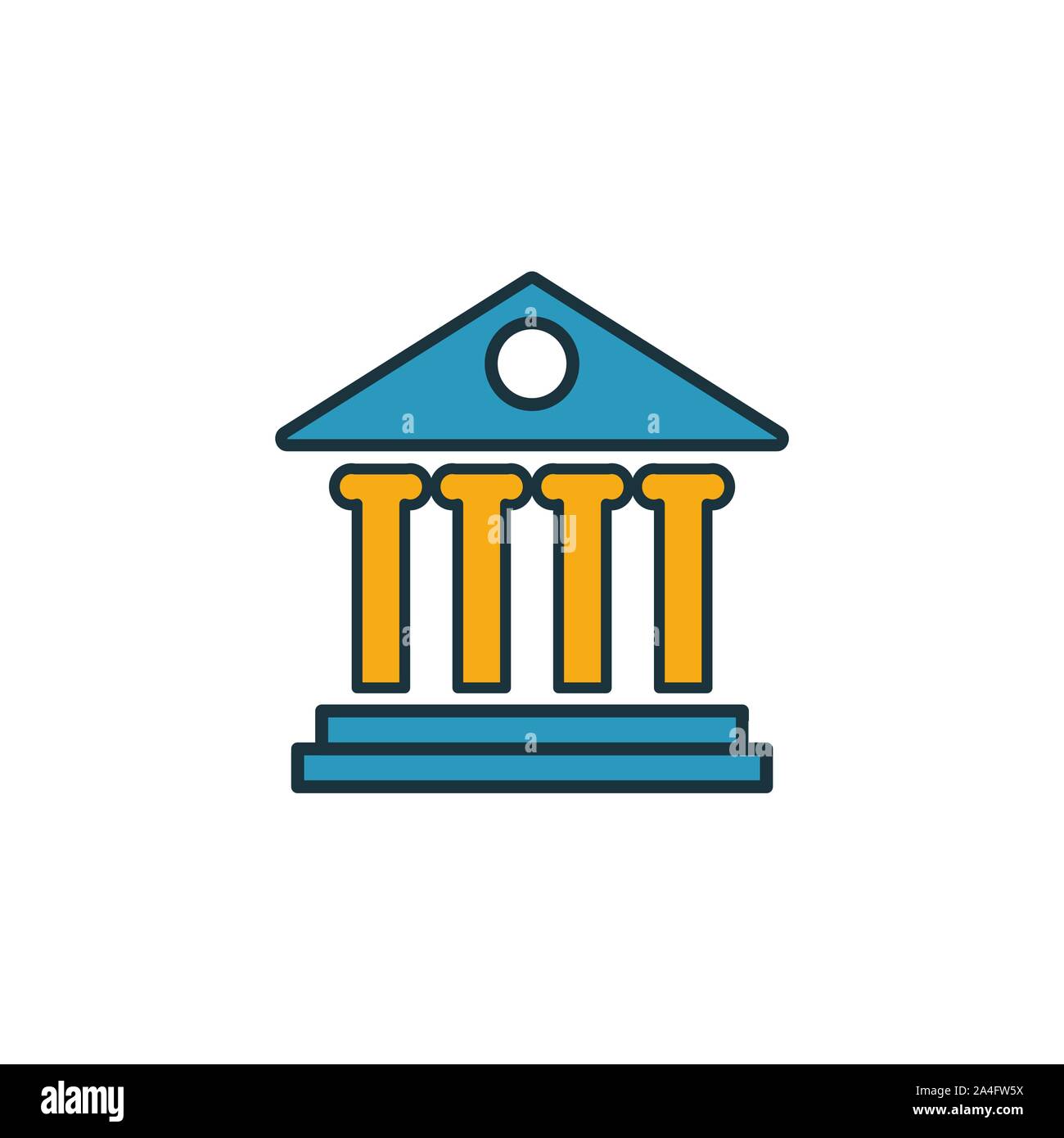 Museum outline icon. Thin style design from city elements icons ...