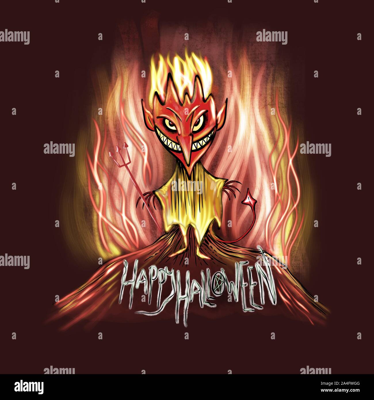 happy halloween demon Stock Photo - Alamy