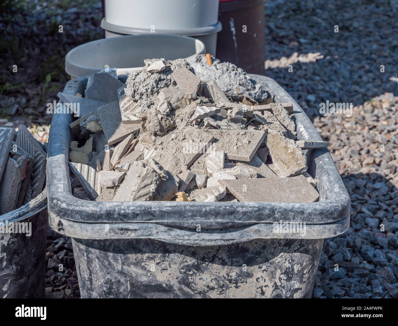 Building rubble construction site Stock Photo - Alamy