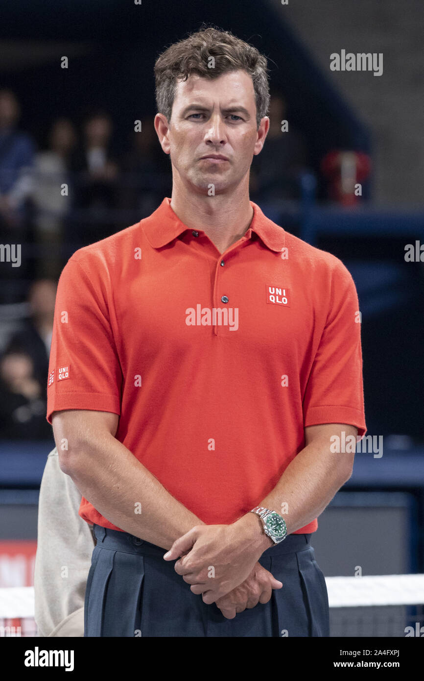 Tokyo, Japan. 14th Oct, 2019. Australian professional golfer Adam Scott ...