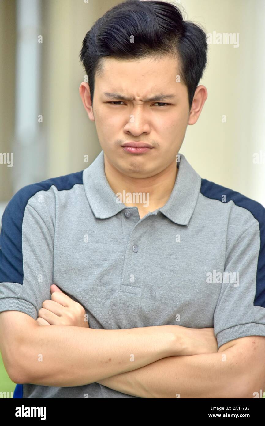 Stubborn Handsome Diverse Person Stock Photo - Alamy