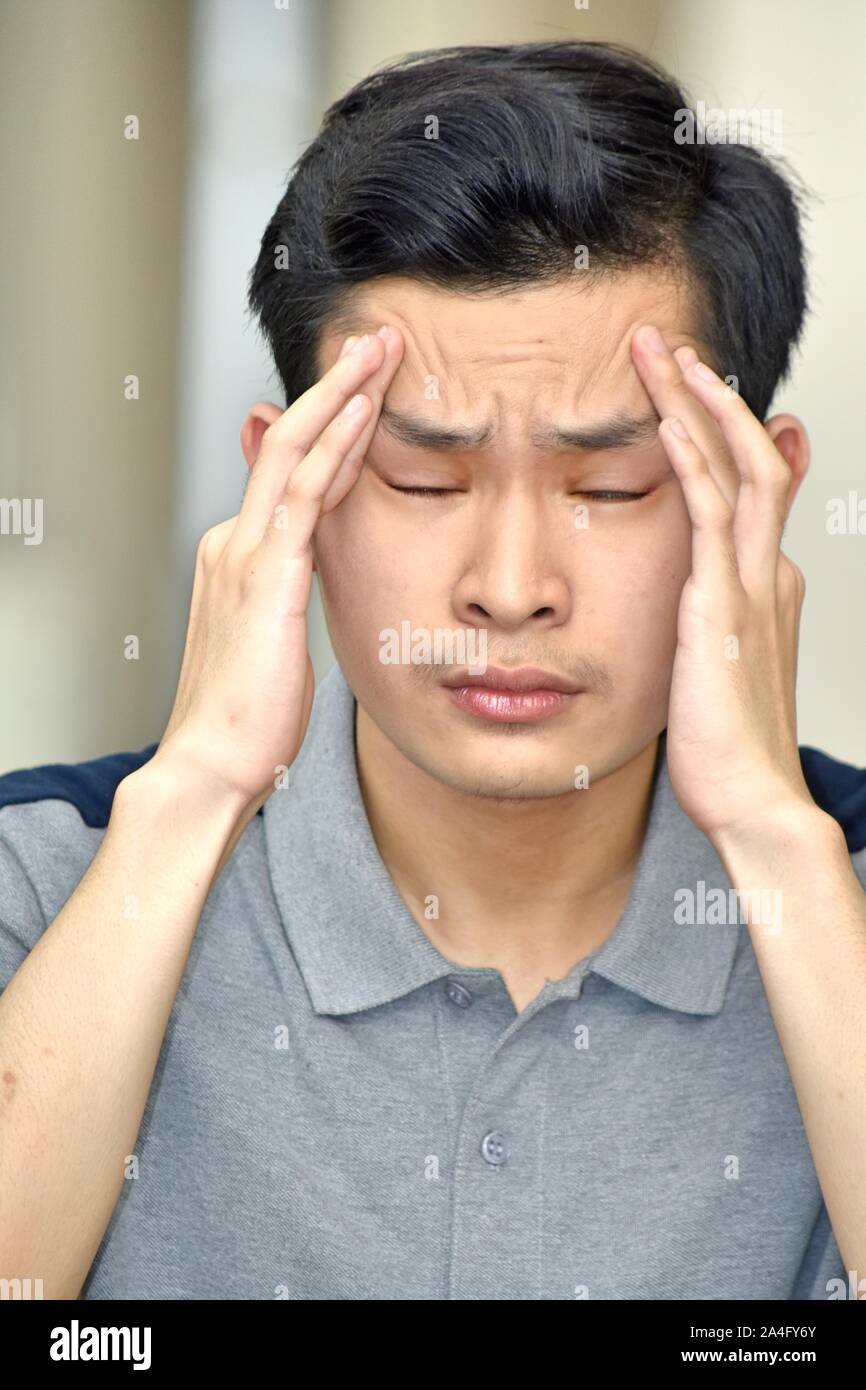 Stressed Young Minority Juvenile Stock Photo - Alamy