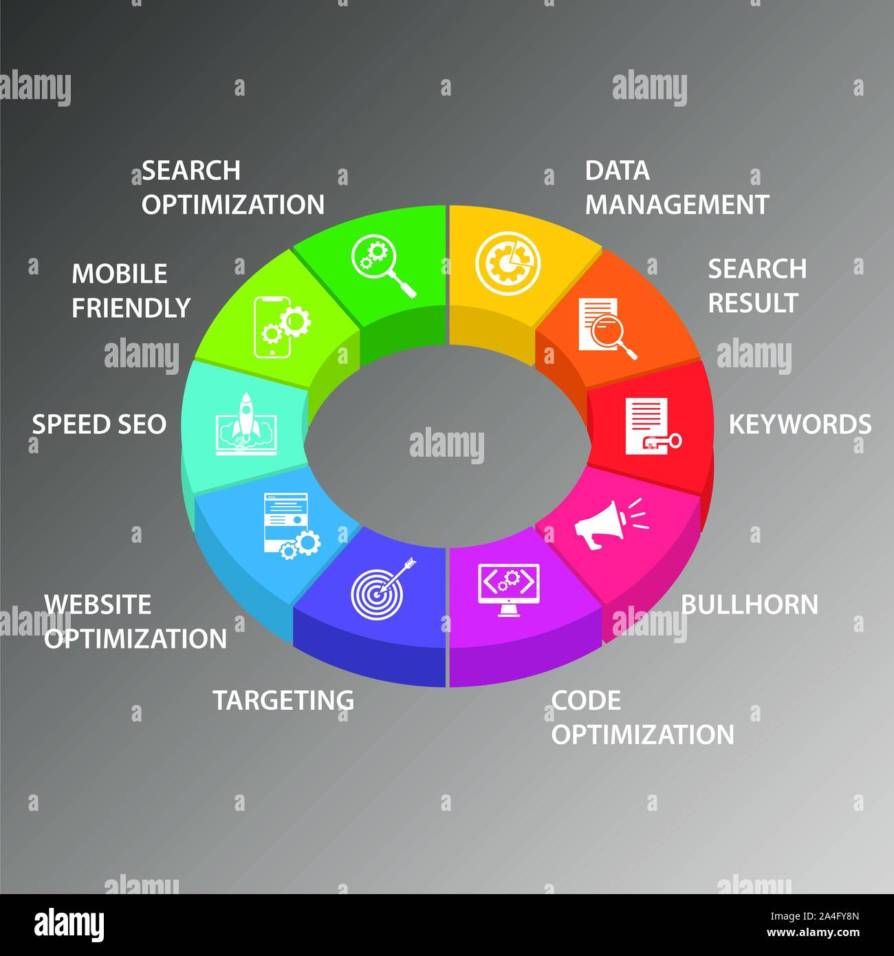 Seo Infographics vector design. Timeline concept include search optimization, data management ...