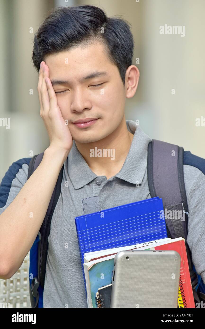 Filipino Male Student And Sadness Stock Photo - Alamy