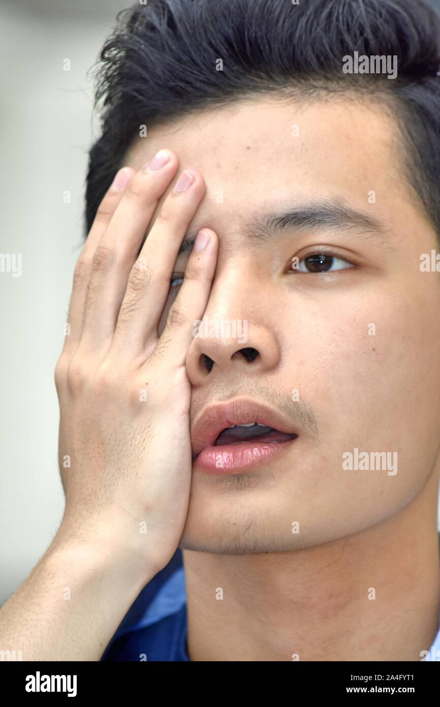 Startled Young Filipino Male Stock Photo - Alamy