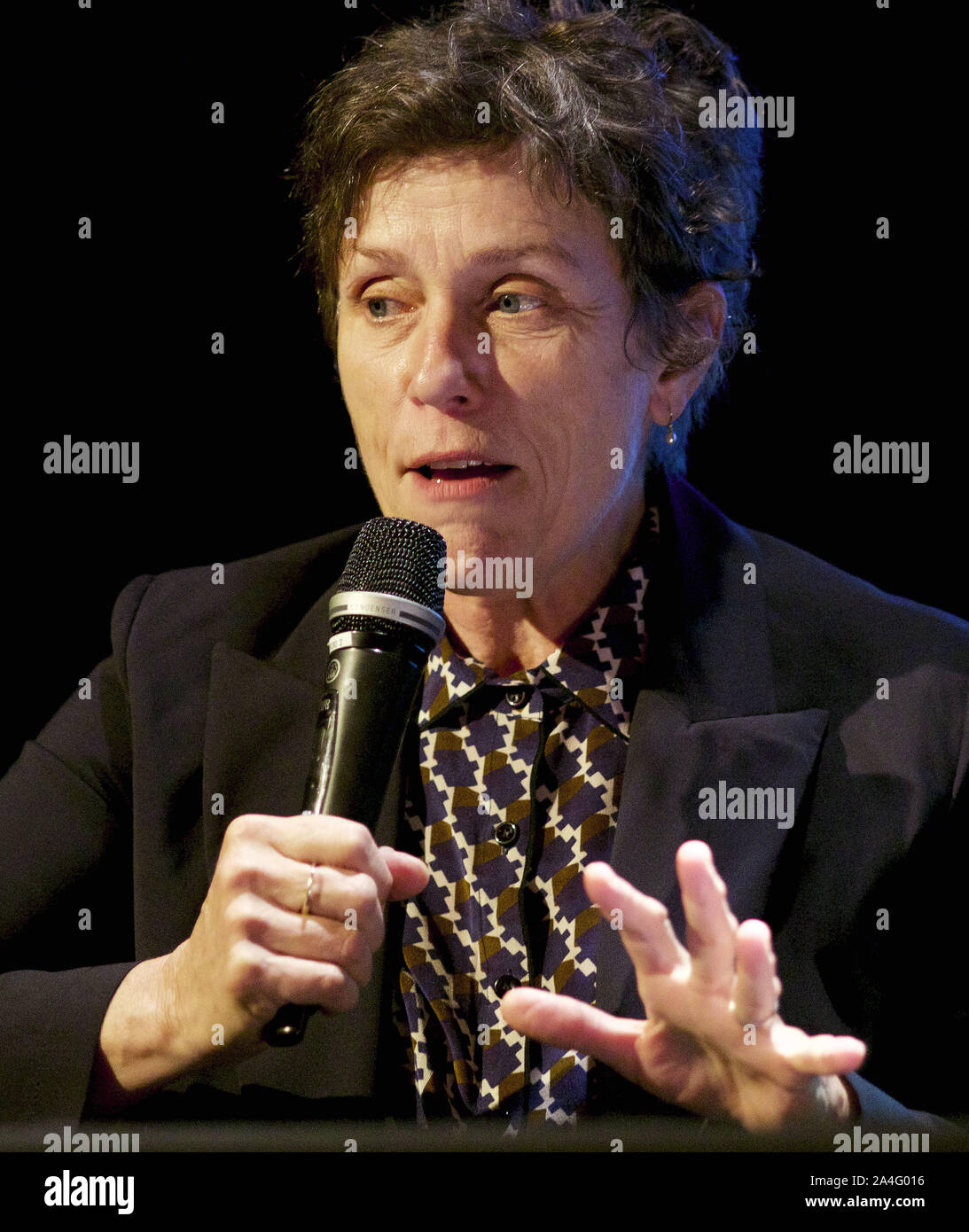 October 14, 2019: Oscar winning actress Frances McDormand takes part in ...