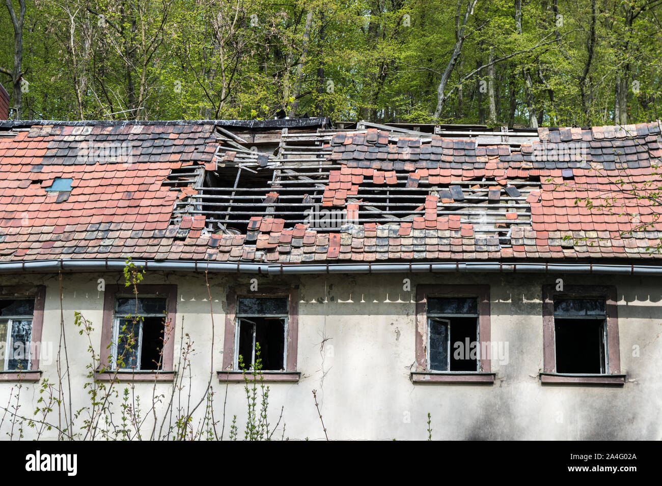 storm damaged house Stock Photo - Alamy