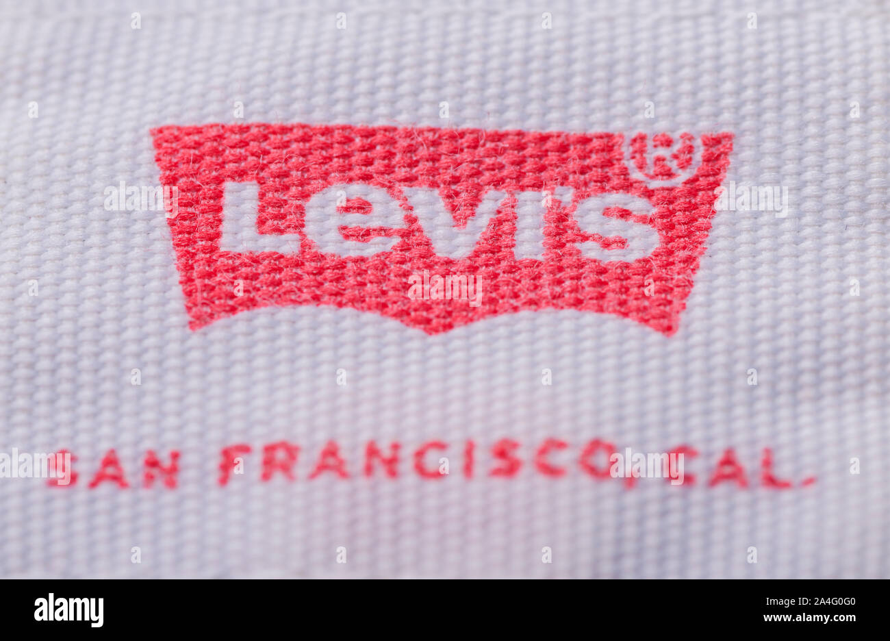 Closeup of Levi Strauss label Stock Photo - Alamy