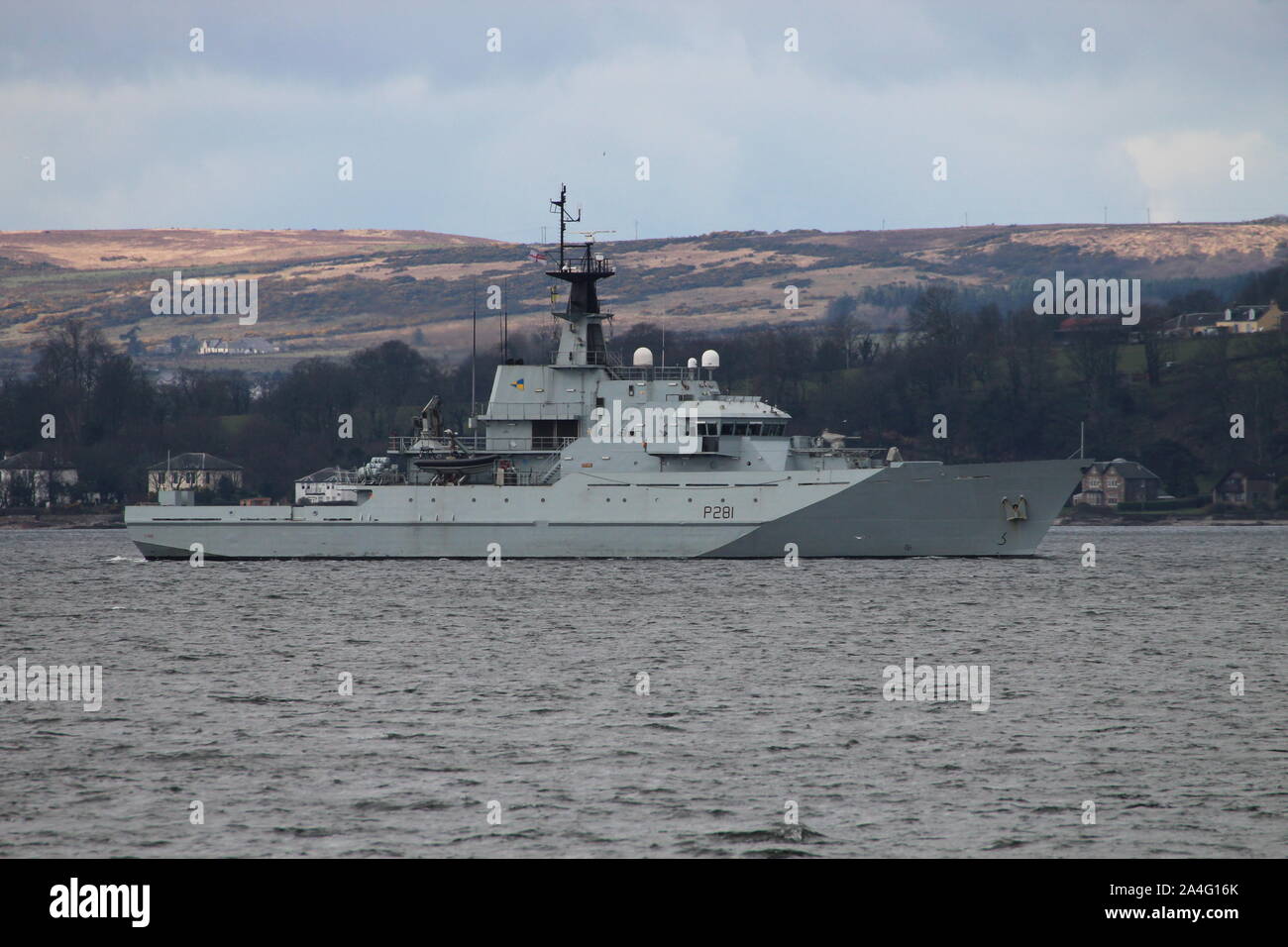 HMS Tyne (P281), a Batch 1 River-class patrol vessel operated by the ...