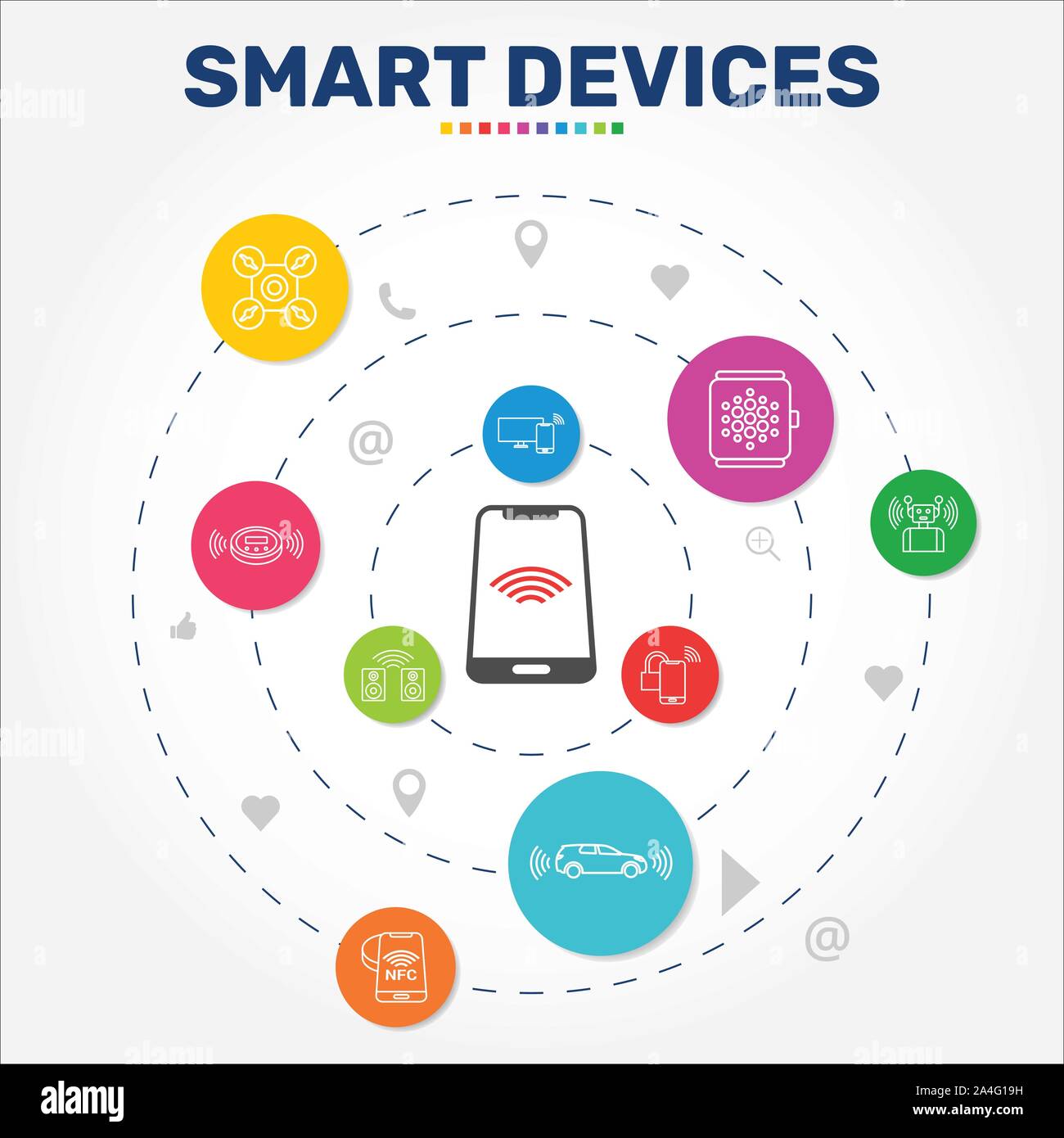 Smart Devices Infographics vector design. Timeline concept include ...