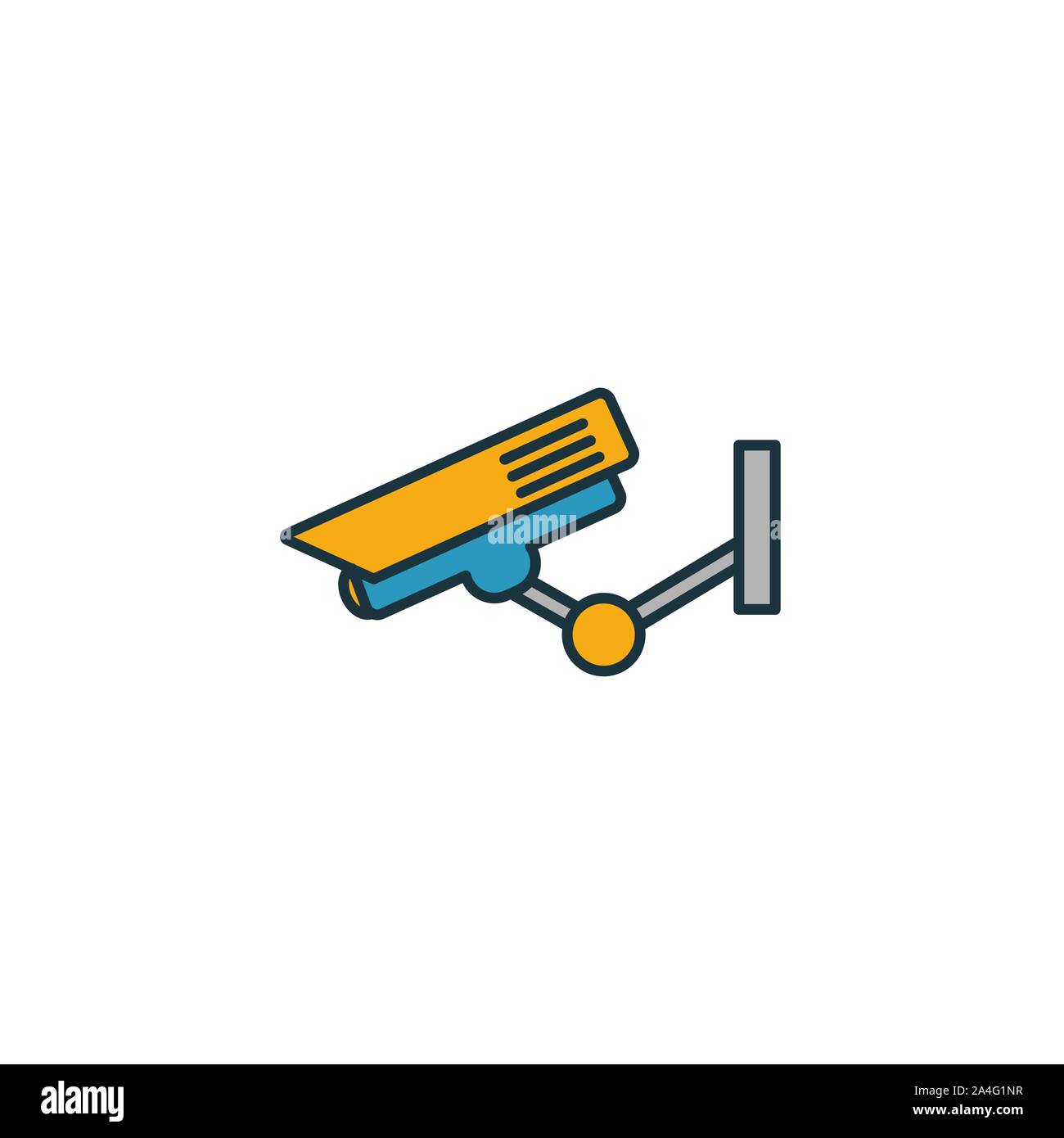 Street Camera outline icon. Thin style design from city elements icons ...