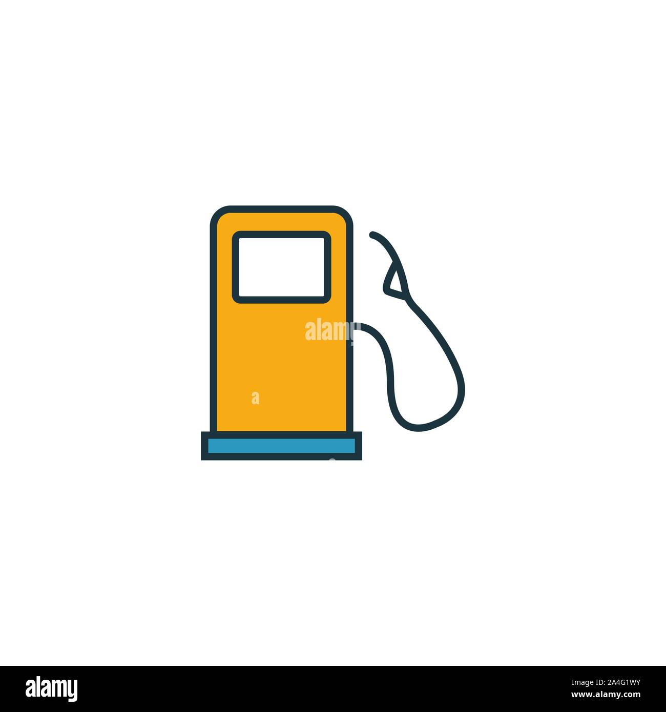 Filling Station outline icon. Thin style design from city elements ...