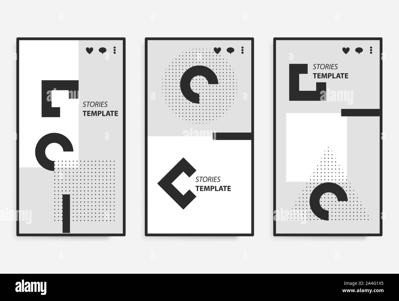 Social media swipe stories Stock Vector Images - Alamy