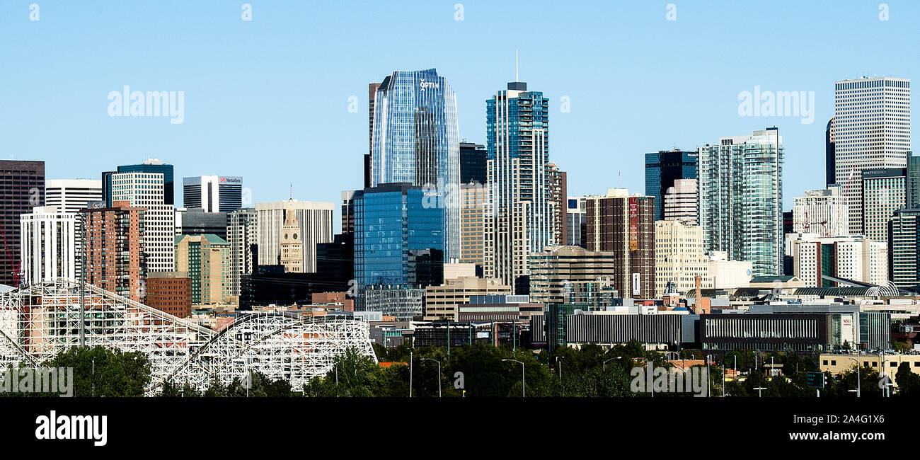 Downtown Denver City Skyline Seen From the West Stock Photo - Alamy