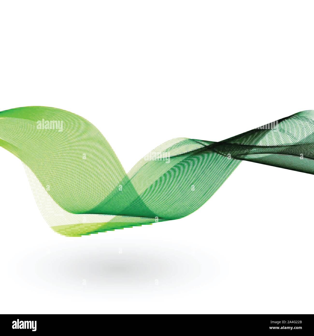 Green wave on white background.Abstract transparent wave Stock Vector ...
