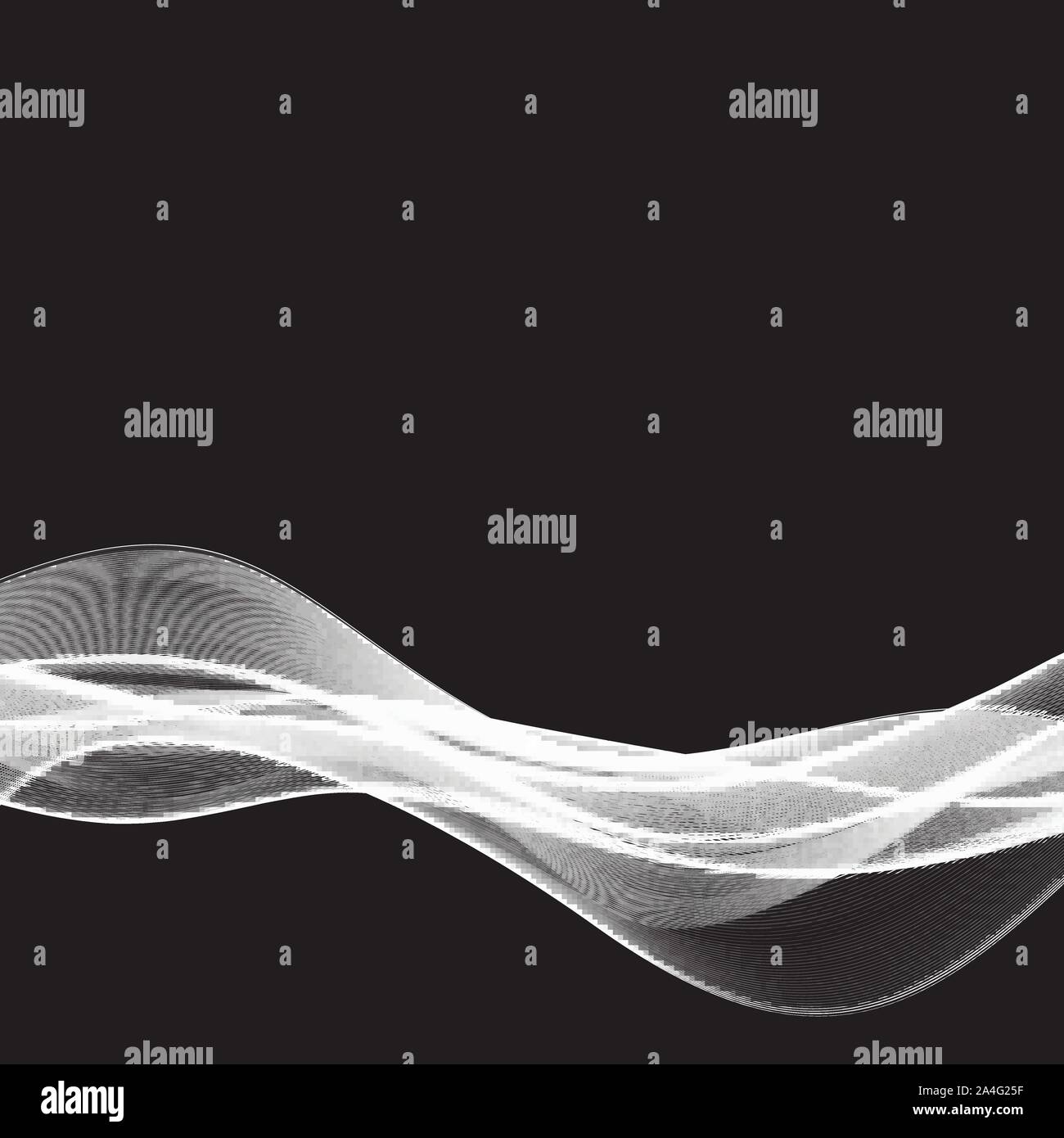 White wave on a black background Stock Vector Image & Art - Alamy