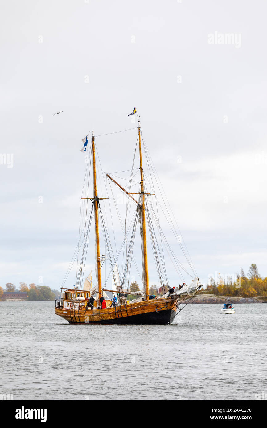 HELSINKI, FINLAND - OCTOBER 12, 2019: Finland’s tall sailing ships ...