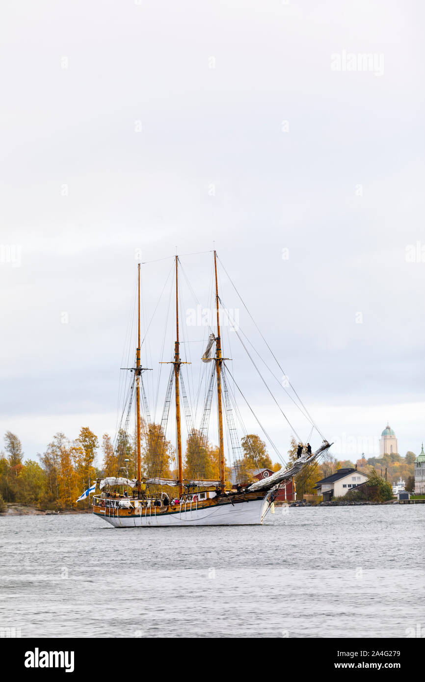 HELSINKI, FINLAND - OCTOBER 12, 2019: Finland’s tall sailing ships ...
