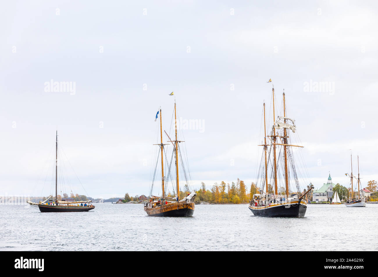 HELSINKI, FINLAND - OCTOBER 12, 2019: Finland’s tall sailing ships ...