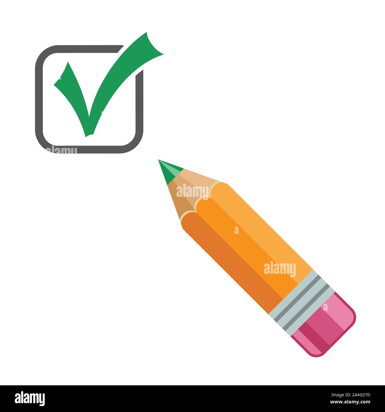 Pencil box icon flat Stock Vector Images - Alamy