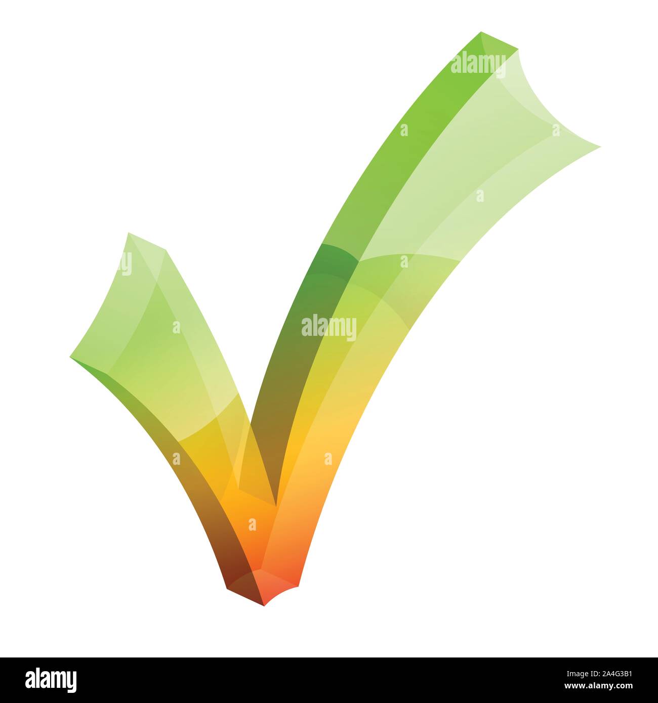 Check mark button 3d Stock Vector Images - Alamy