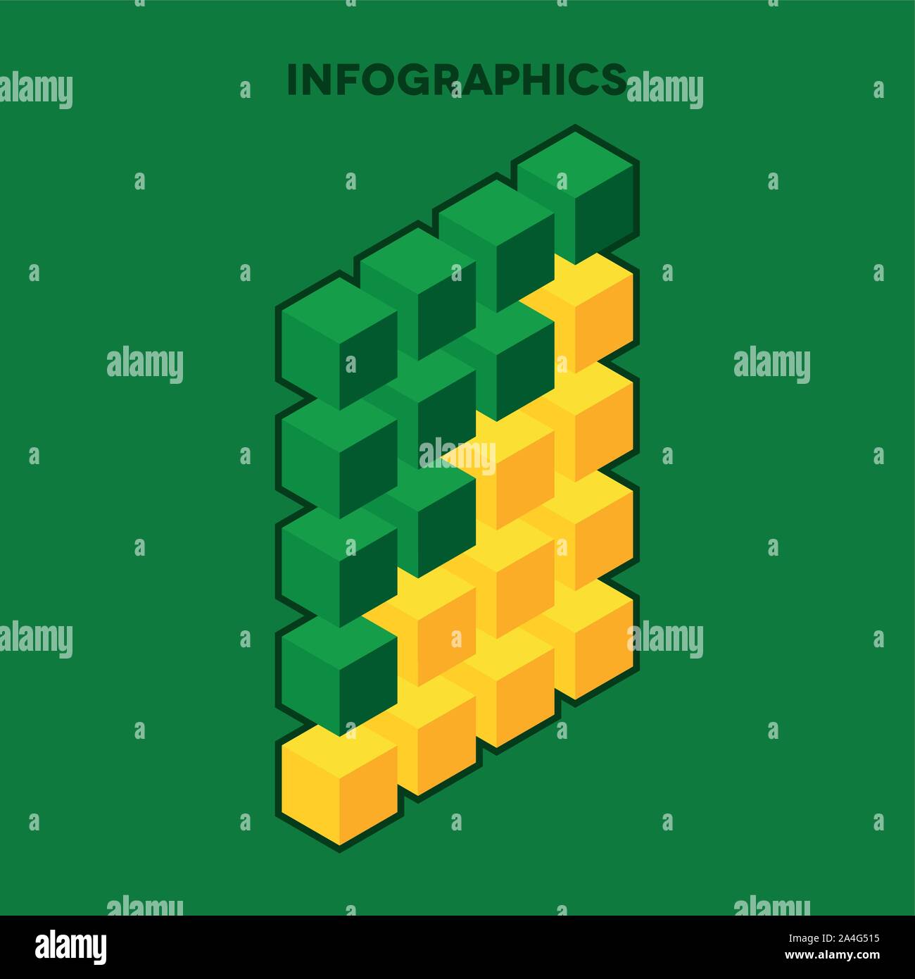 Infographics with cubes Stock Vector Image & Art - Alamy