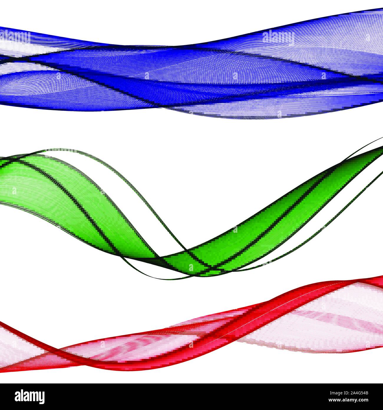Set of multicolored waves set red blue wave. vector illustration Stock ...