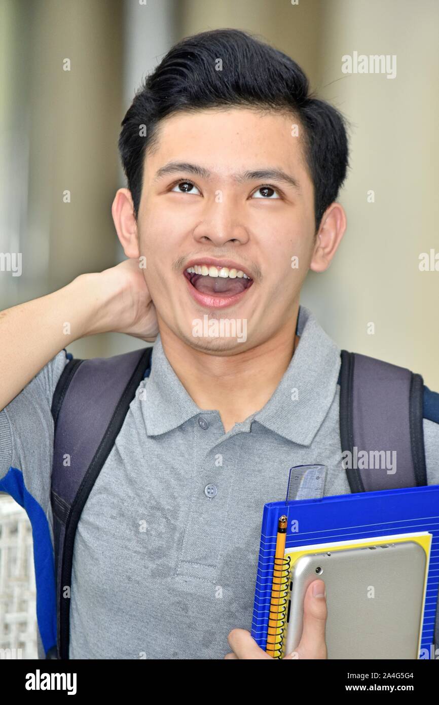 Youthful Filipino Male Student Laughing Stock Photo - Alamy