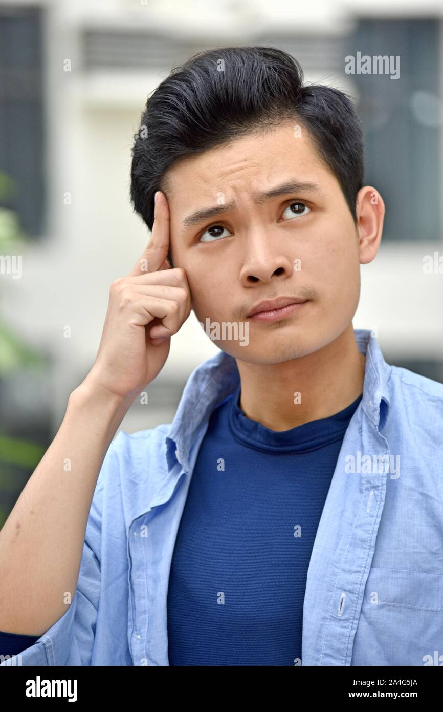 Diverse Male Thinking Stock Photo - Alamy