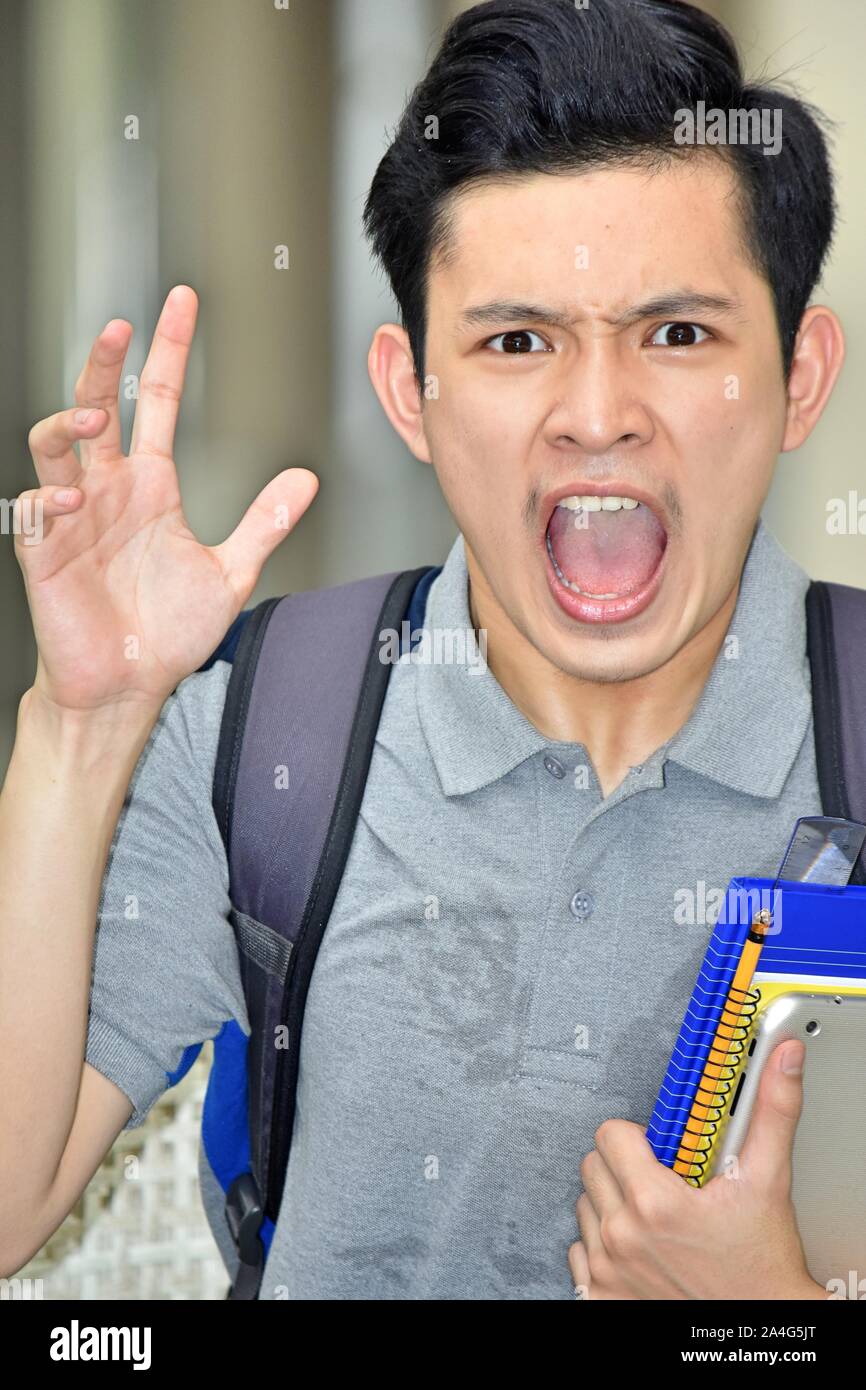 An Angry Handsome Person Stock Photo - Alamy