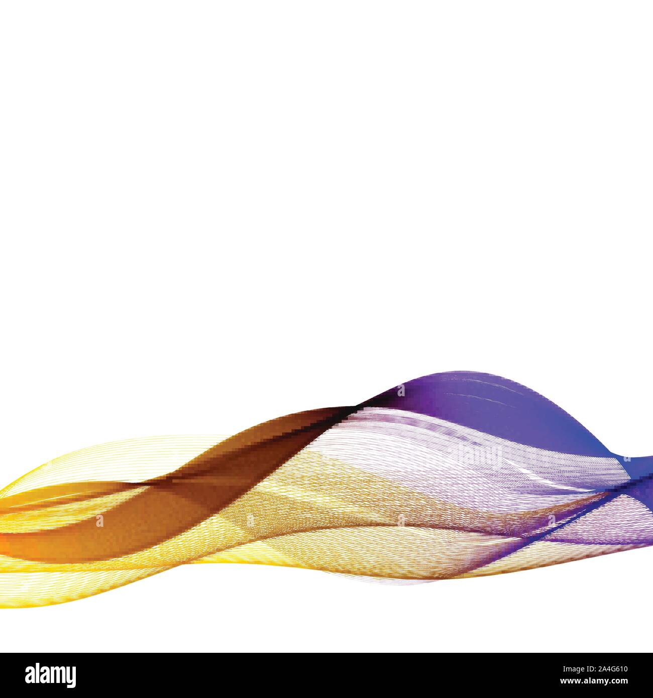 two-color wave. Abstract vector illustration. Template for design ...