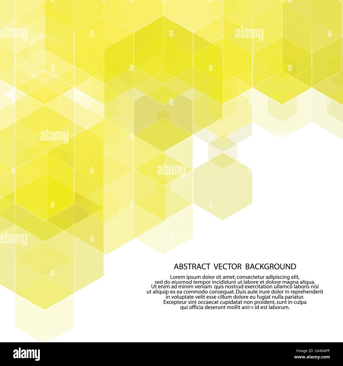 hexagon yellow background. layout for advertising Stock Vector Image ...