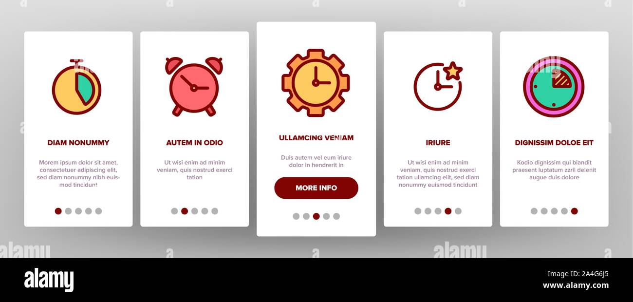 Different Time Clock Onboarding Stock Vector Image & Art - Alamy